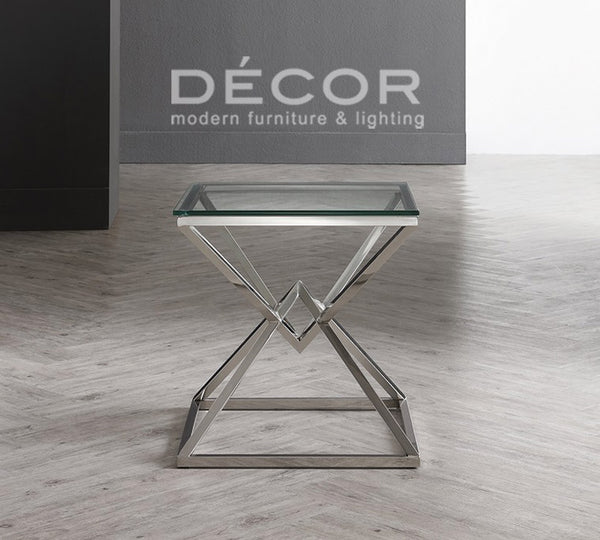 DOUBLE PYRAMID End Table – décor manila